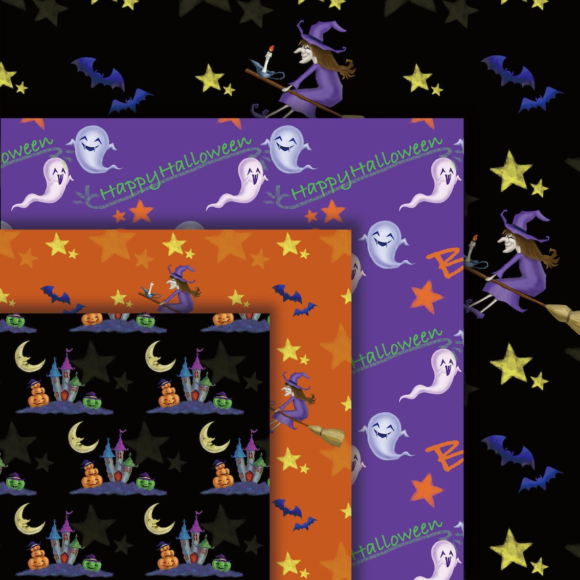 Halloween Digital Paper, Halloween Background, Halloween Seamless ...