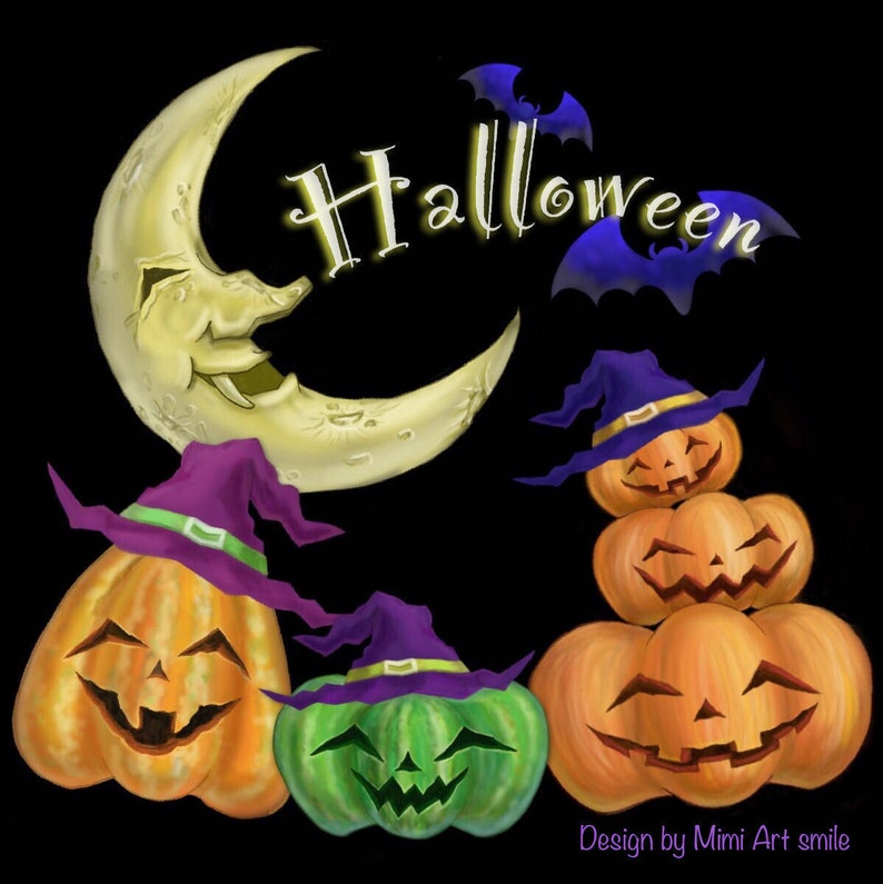Halloween Clipart, Happy Halloween Clip Art, Fall, Witch, Pumpkin ...