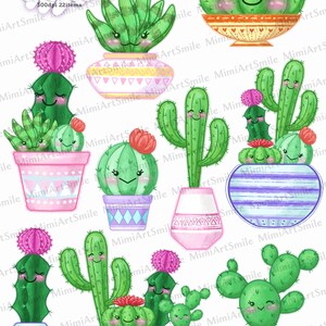 Cactus Clipart, Cute Plant Clip Art, Flower Pot, Planter, Desert Cactus ...