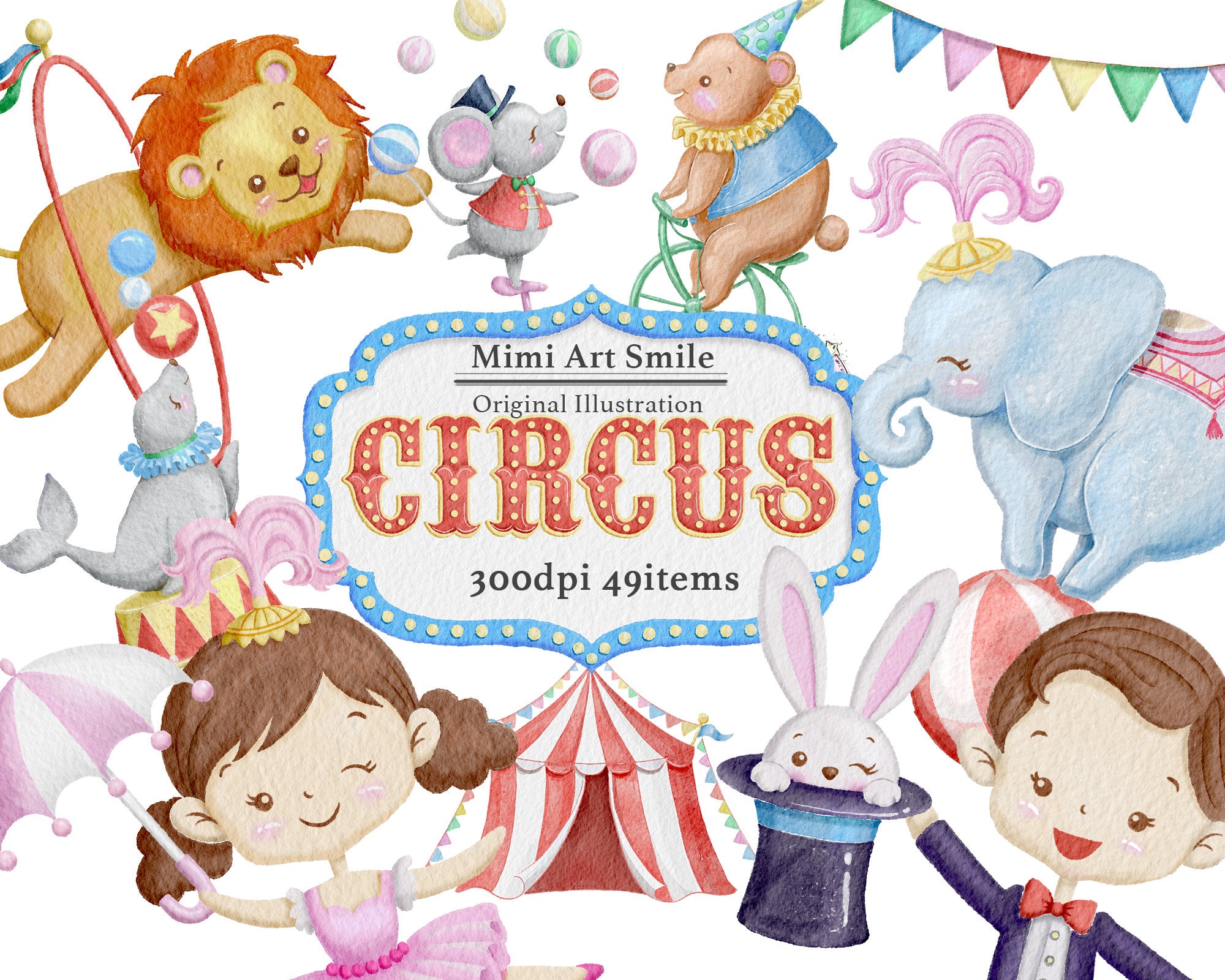 Etsy Circus Clipart For Kids