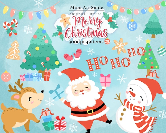 Cute Merry Christmas Clip Art