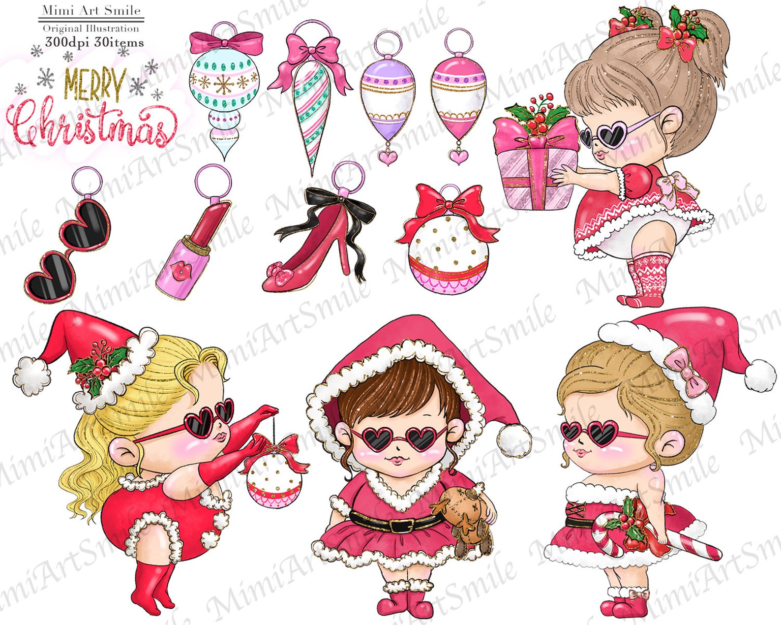 Christmas Girl Clipart,merry Christmas Girls Clip Art,santa Costume ...