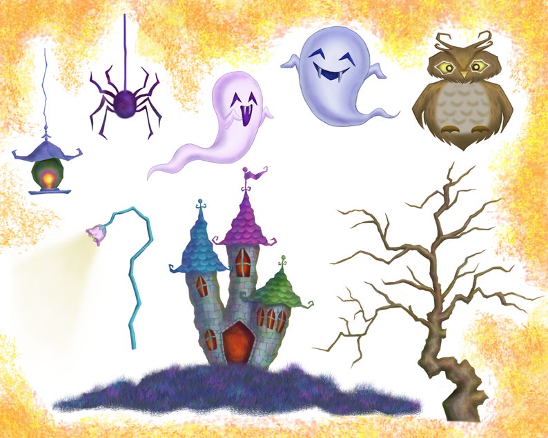 Halloween Clipart, Happy Halloween Clip Art, Fall, Witch, Pumpkin ...