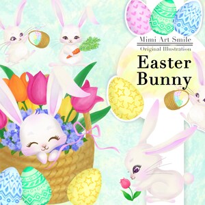 Easter Bunny. Rabbit Digital PNG Clipart, Downloadable Printable Cute ...
