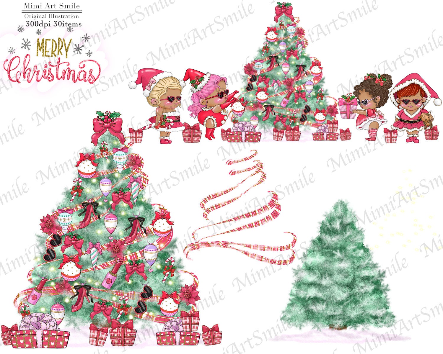 Christmas Girl African American Clipart,merry Christmas Girls Clip Art ...