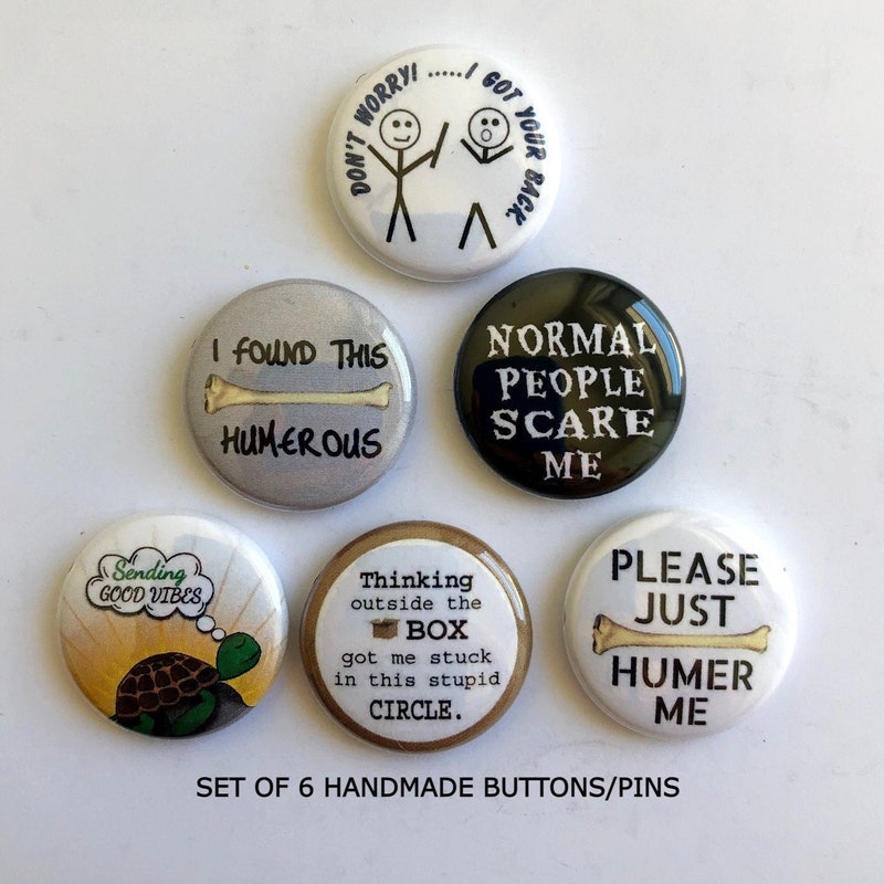 Funny Buttons - Etsy