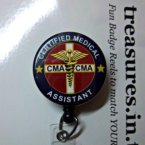 CMA - Certified Medical Assistant - Blue, Red, Gold, White - Shield ...