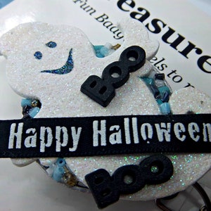 Happy Halloween BOO Glitter Ghost Fun Holiday Mixed Media - Etsy