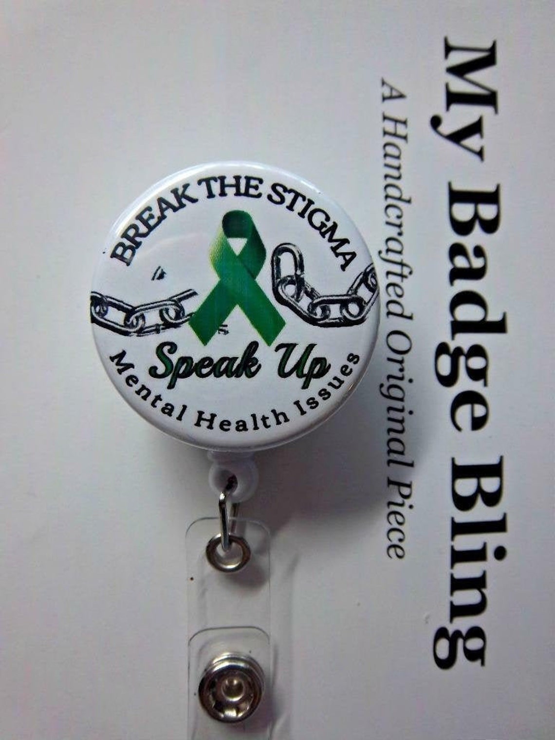 Break the Stigma Mental Health Awareness RIBBON Retractable - Etsy