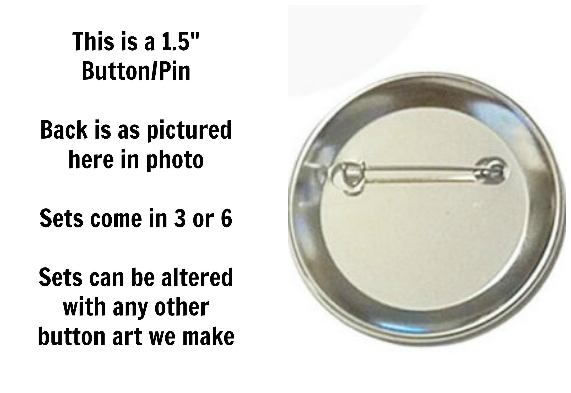 1.5 Pet Lover Theme Set 6-pk Buttons/pins: Peace Love - Etsy