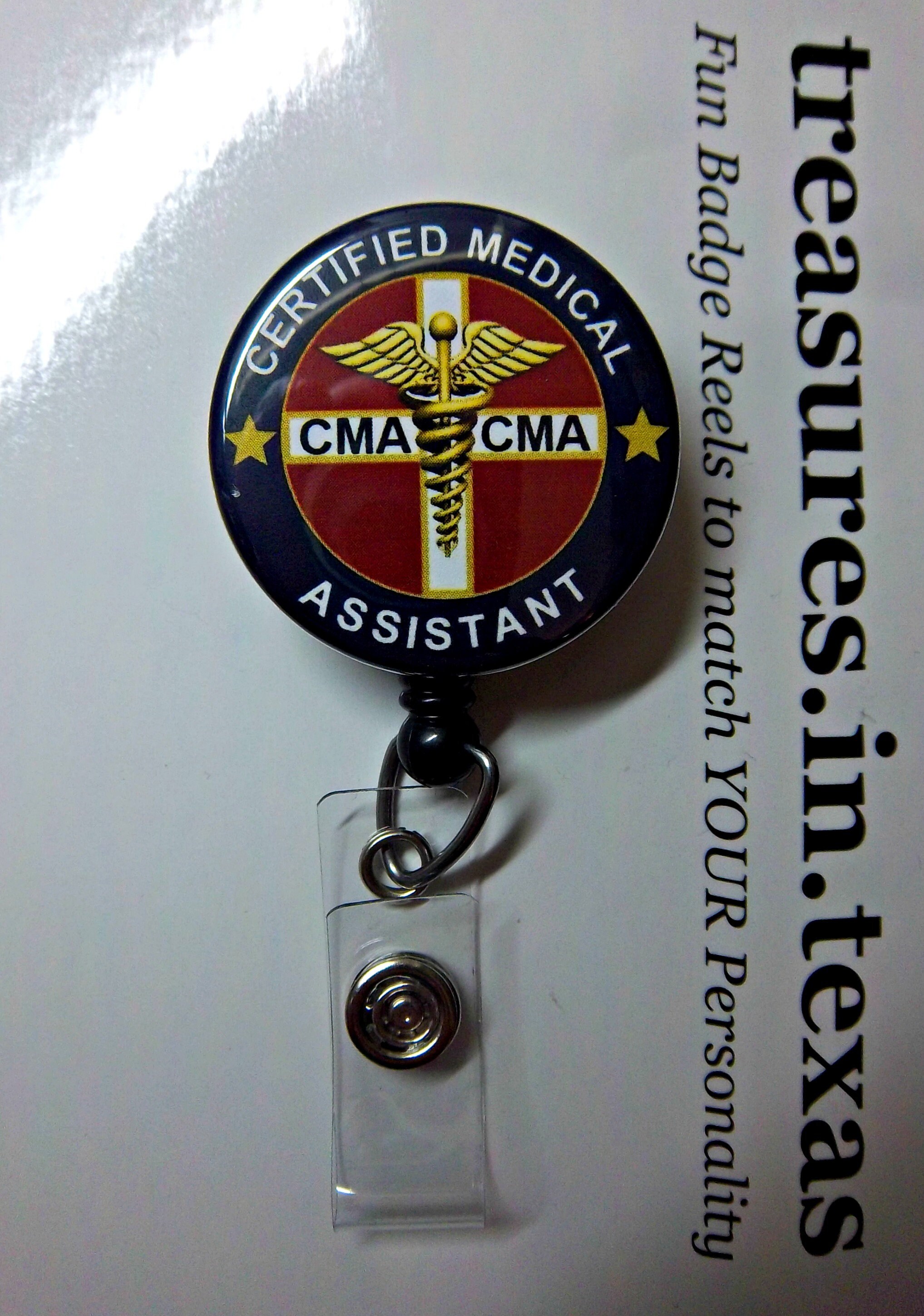 CMA Certified Medical Assistant Blue Red Gold White - Etsy