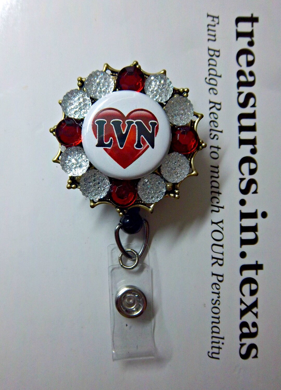 LVN Nurse Licensed Vocational Nurse Red and Cross Cut 8 Mm - Etsy