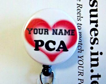 Personalized PCA Personal Care Assistant Big Red Heart | Etsy