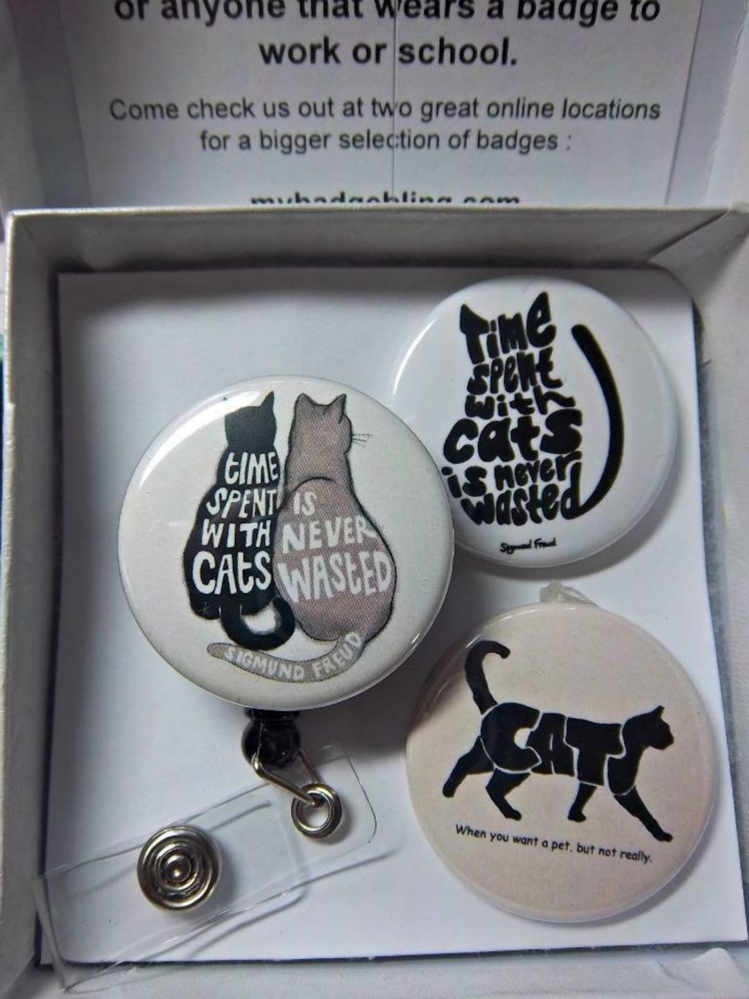 Fun CAT LOVER Themed Different & Fun Magnetic Exchangeable Retractable ...