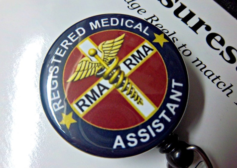 RMA Registered Medical Assistant Blue Red Gold White | Etsy