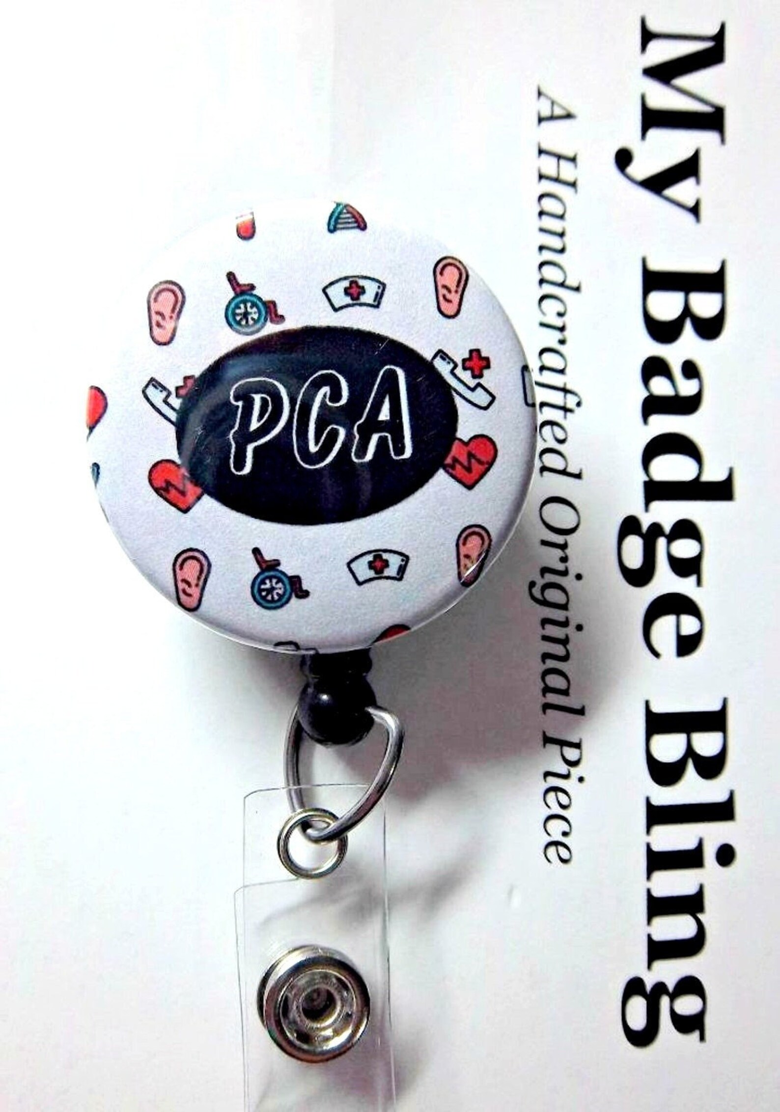 PCA Personal Care Assistant Black Center With Medical - Etsy