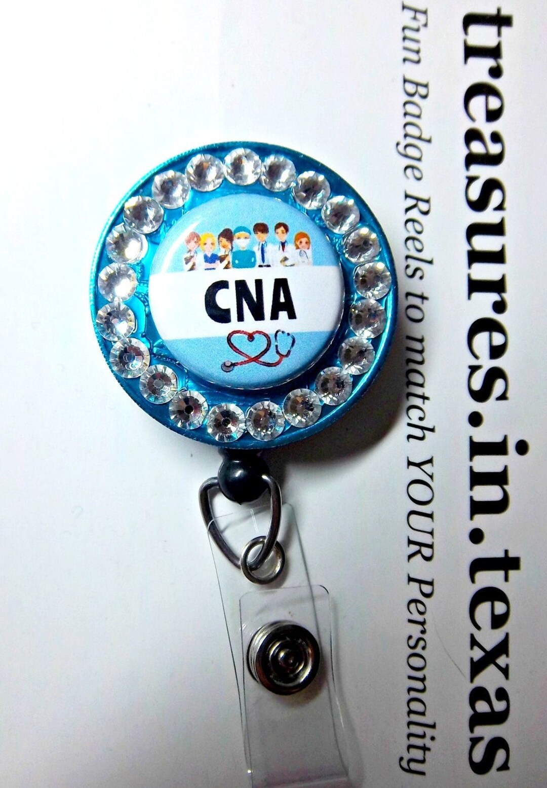 CNA Certified Nurse Assistant Blue With Crew Banner and 5 Mm Crystals ...