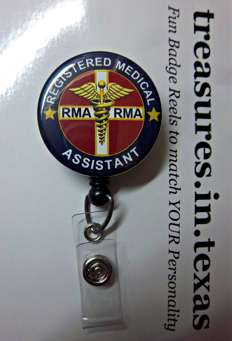 RMA Registered Medical Assistant Blue Red Gold White | Etsy