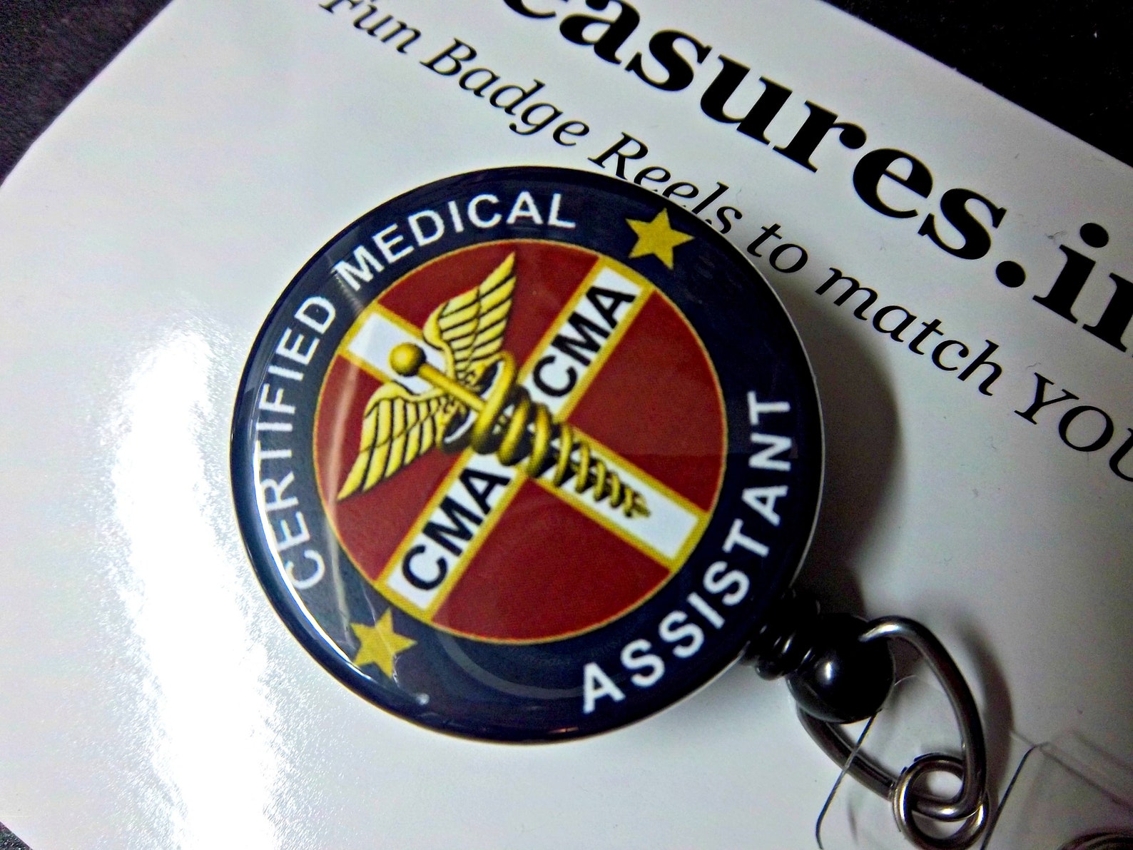 CMA Certified Medical Assistant Blue Red Gold White - Etsy