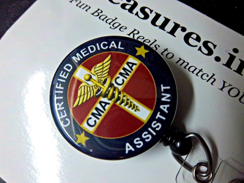 CMA Certified Medical Assistant Blue Red Gold White - Etsy