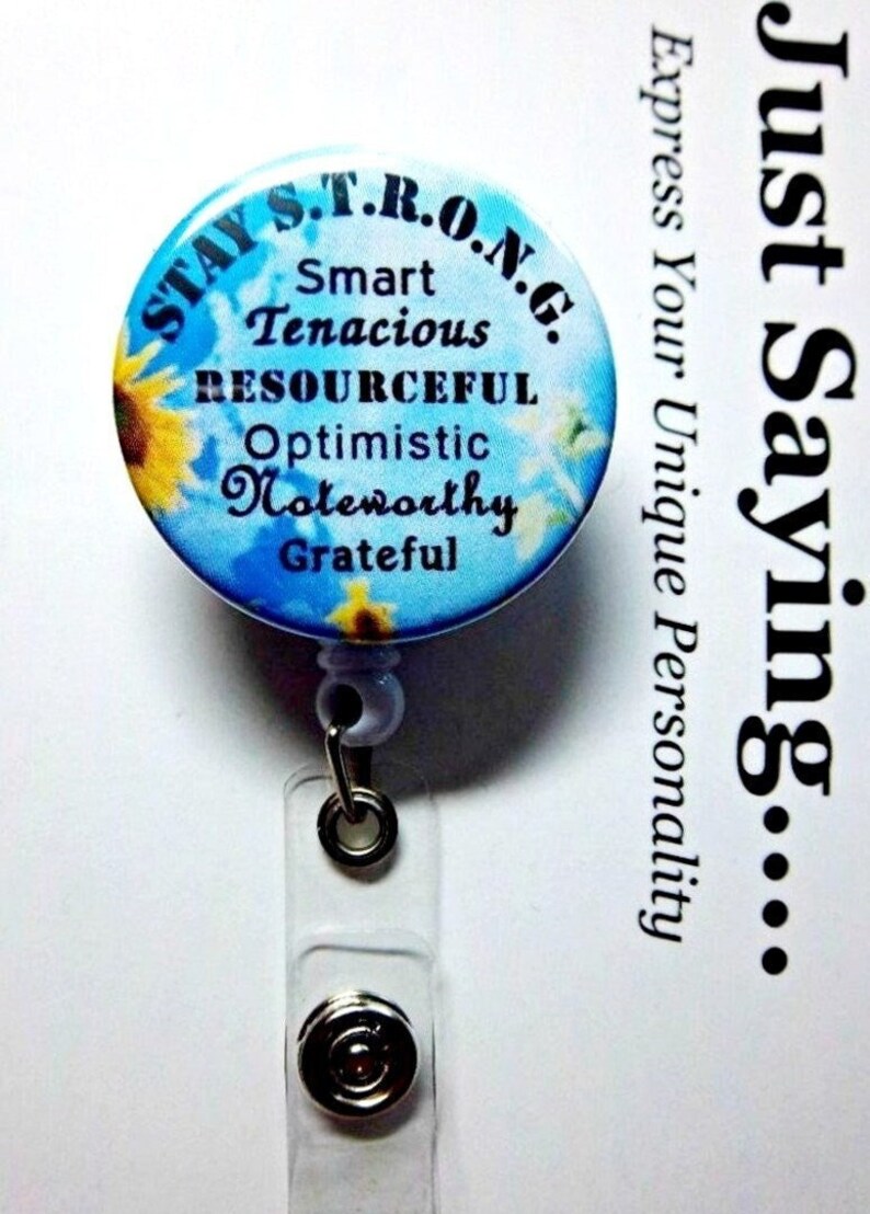 Flower STAY STRONG Smart Tenacious Resourceful Optimistic - Etsy