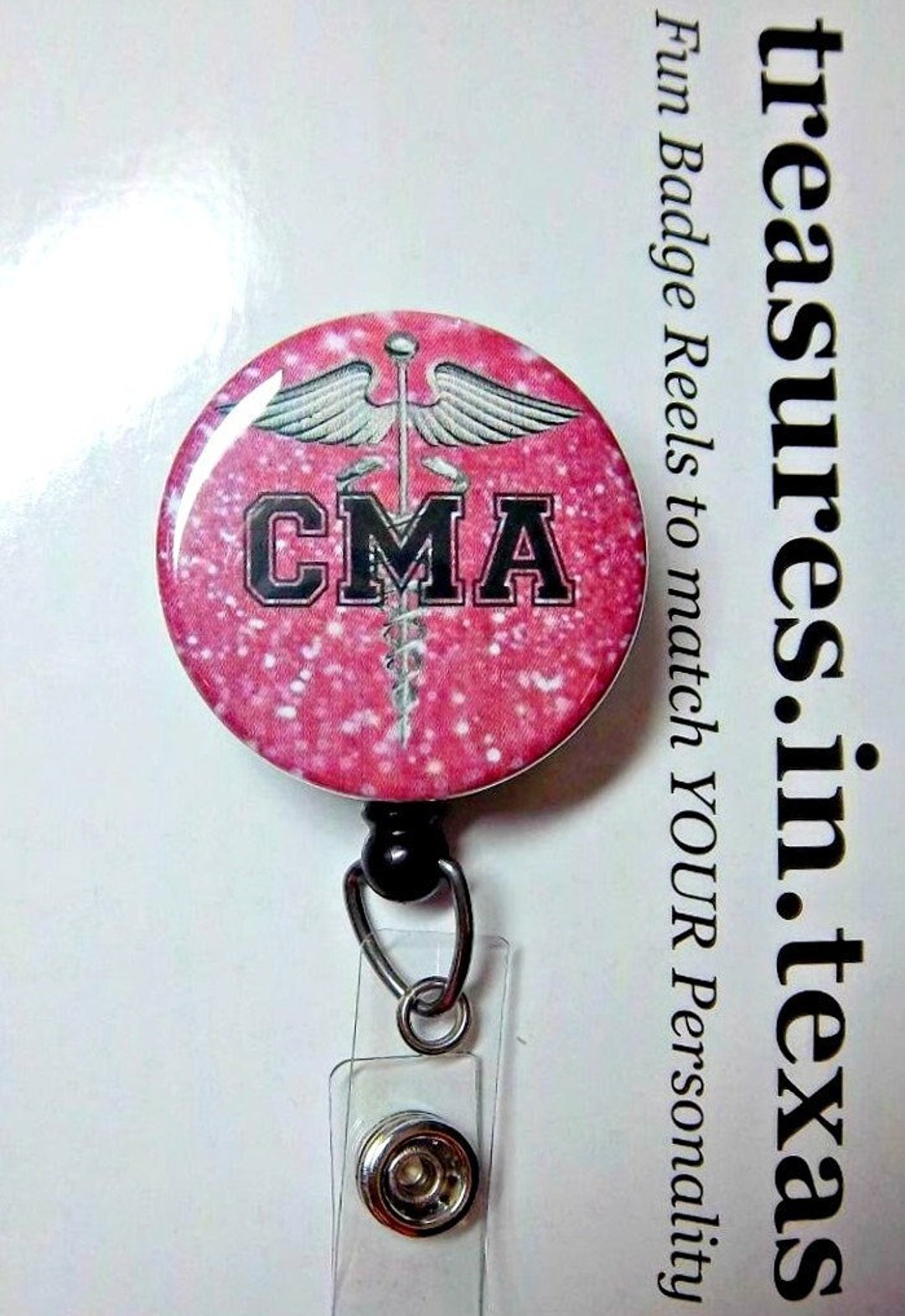 CMA Certified Medical Assistant Pink Shimmer Retractable - Etsy