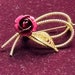 Vintage Enamel Red Rose Brooch - Etsy