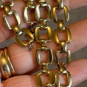 Vintage Plated Unusual Square Link Chain Necklace - Etsy