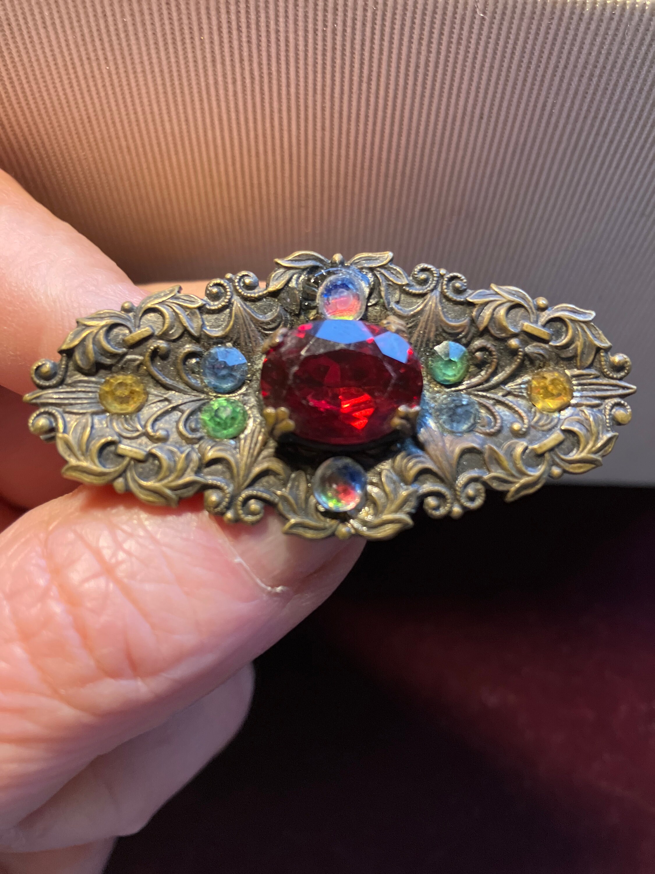 Vintage Czech Brooch Trombone Clasp - Etsy Sweden