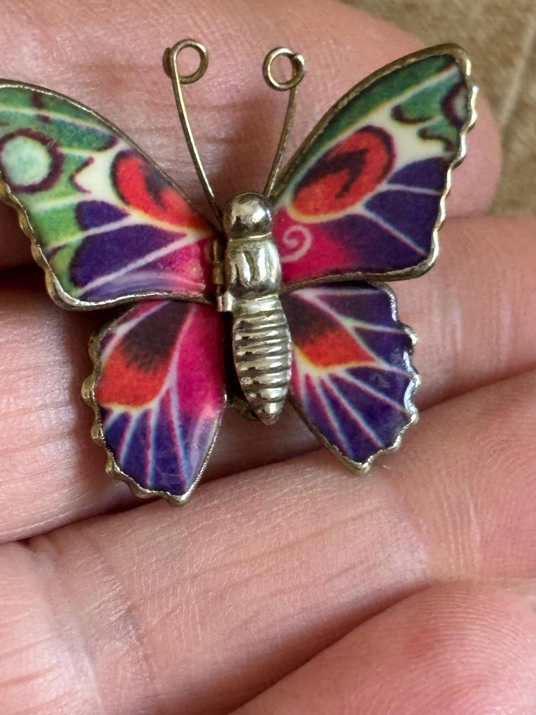 Enamel Butterfly Brooch - Etsy