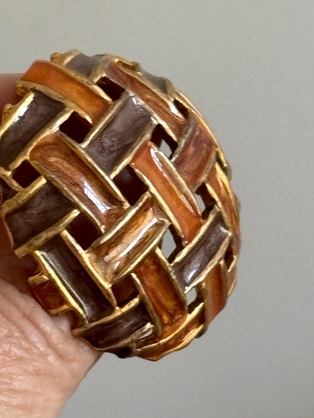Vintage 1970s Enamel Brooch - Etsy