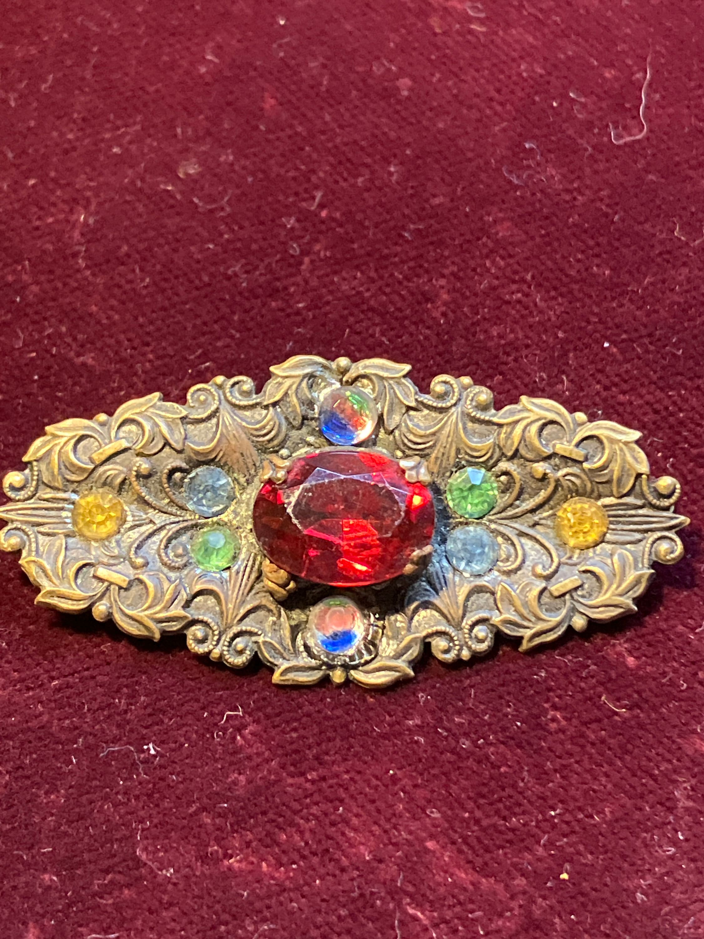 Vintage Czech Brooch Trombone Clasp - Etsy Sweden