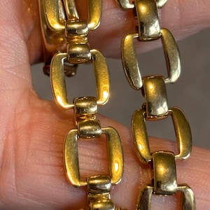 Vintage Plated Unusual Square Link Chain Necklace - Etsy