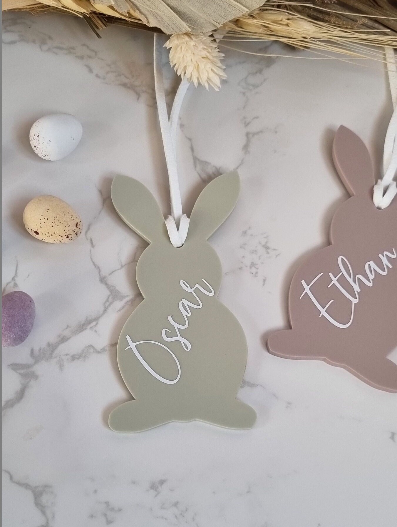 Personalised Easter Basket Tag Easter Bunny Name Tag Easter - Etsy