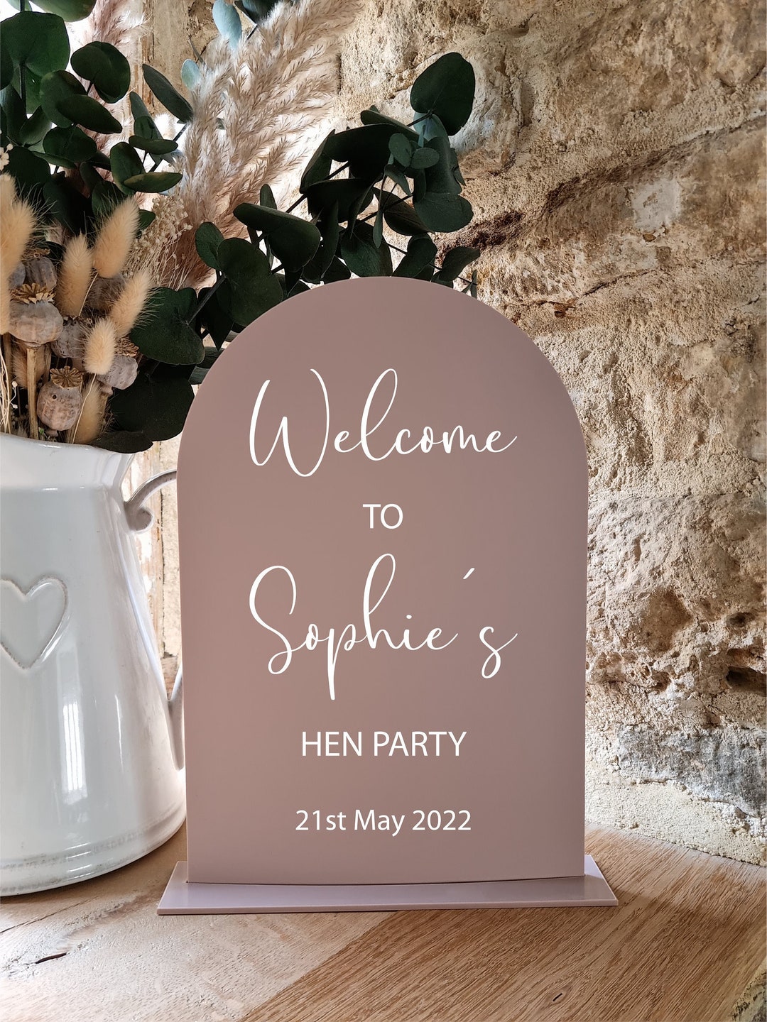 Hen Party Welcome Sign, Arch Acrylic Party Sign, Hen Party Decor ...
