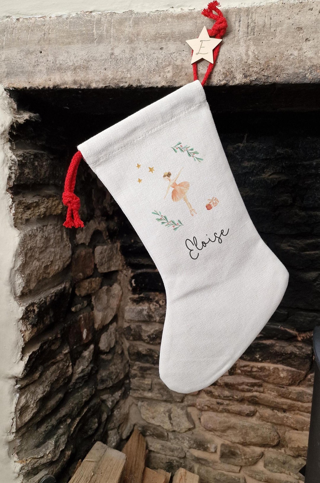 Personalised Sugar Plum Fairy Stocking, Childs Christmas Stocking ...