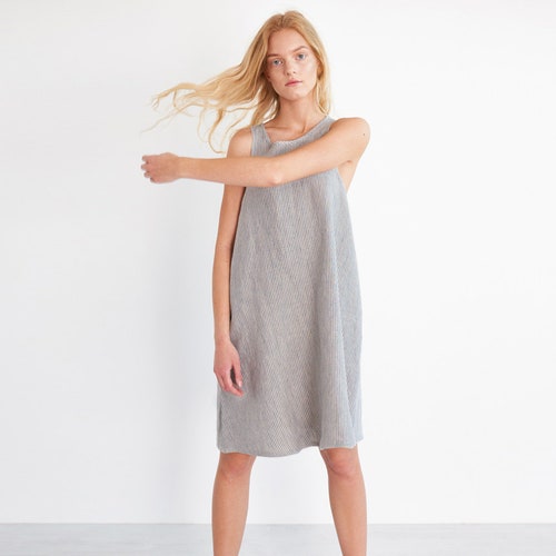 Lily Linen Shift Dress Sleeveless Linen Summer Dress Etsy