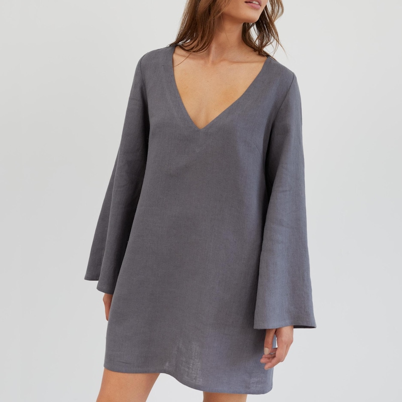 Linen Tunic Dress - Etsy