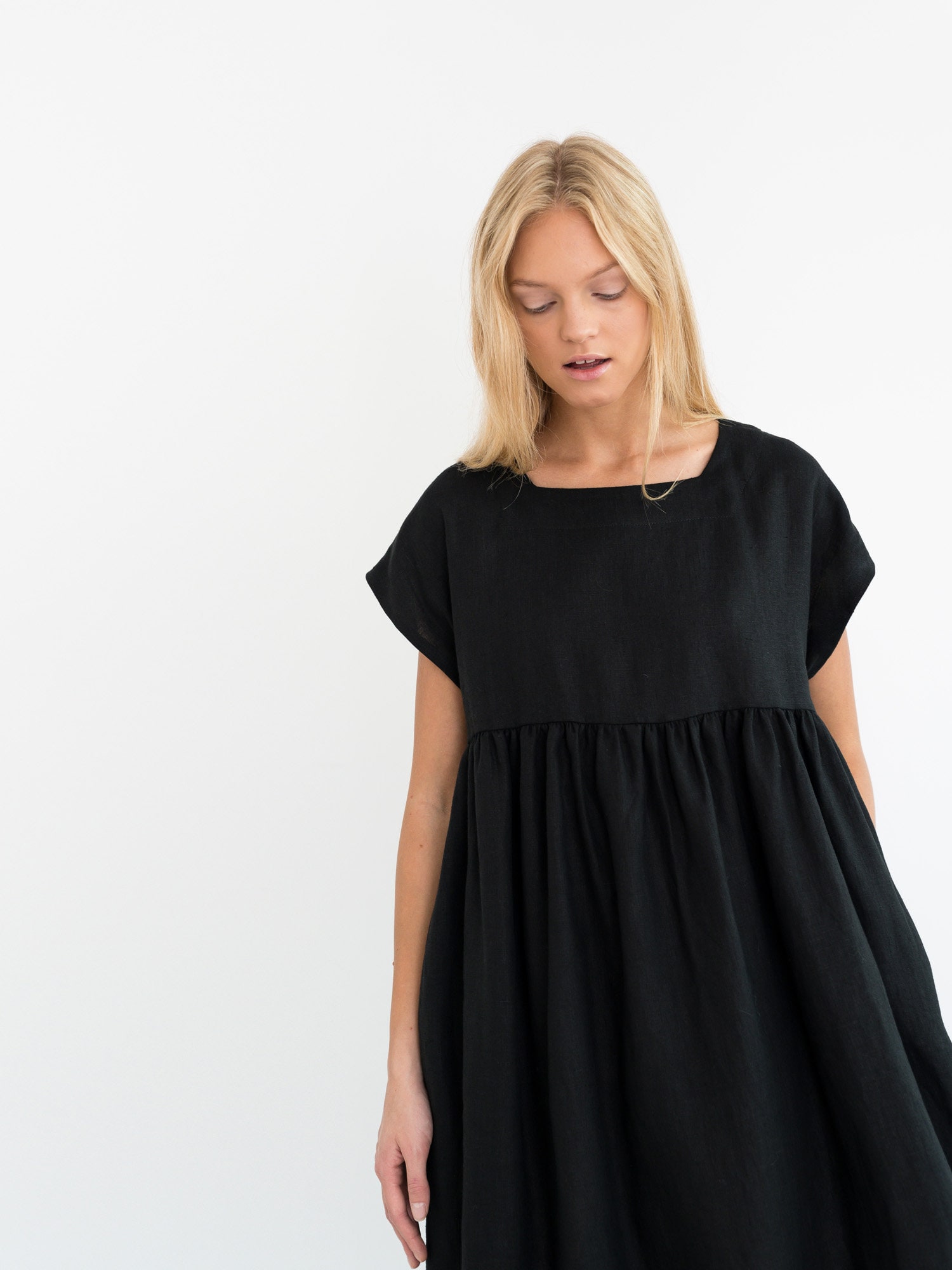 POPPY Linen Dress in Black - Etsy