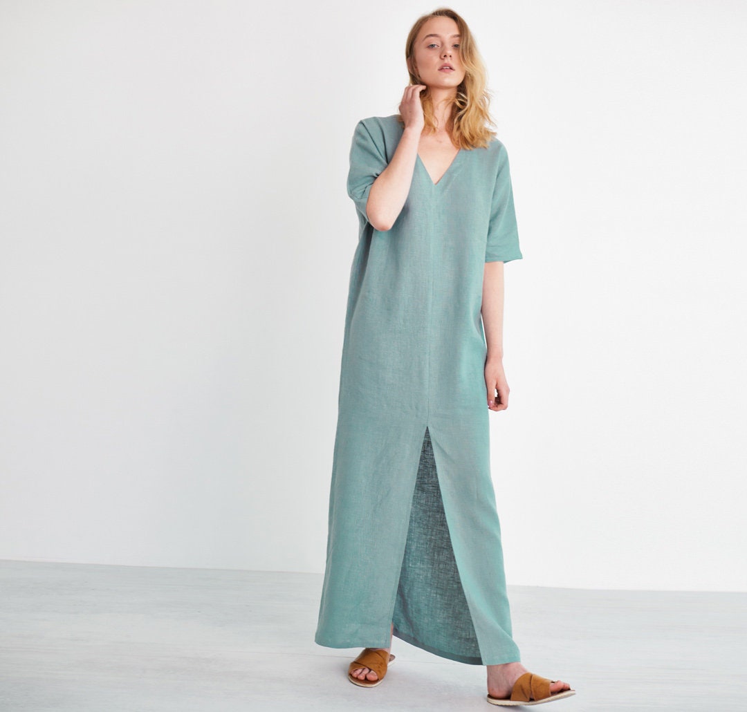 FLORENCE Long Linen Dress / Maxi Summer Dress - Etsy