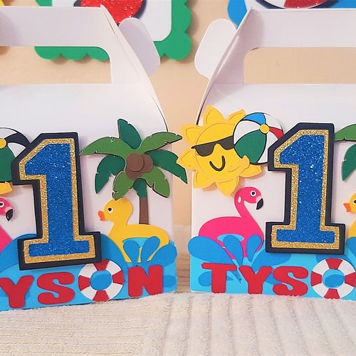 Boys Pool Party Birthday Party Favor Gumball Candy SET OF 6 - Etsy