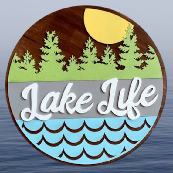 Lake LIfe Round Sign | Etsy