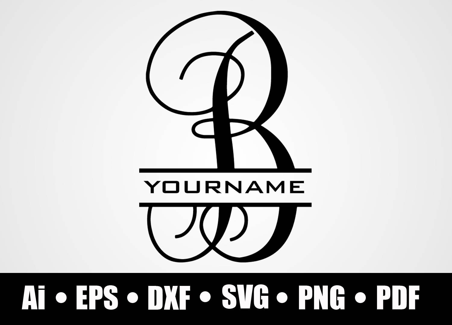 Split letter B / Monogram B / SVG / Dxf / Png / Eps / Ai / Pdf | Etsy