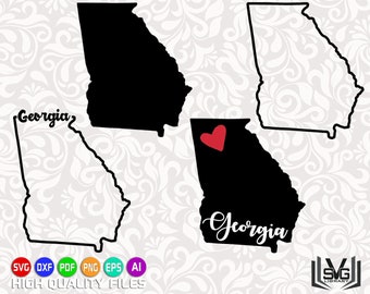 Georgia state decal | Etsy