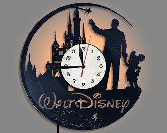 Led vinyl clock | Etsy