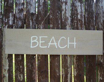 Rustic beach sign | Etsy