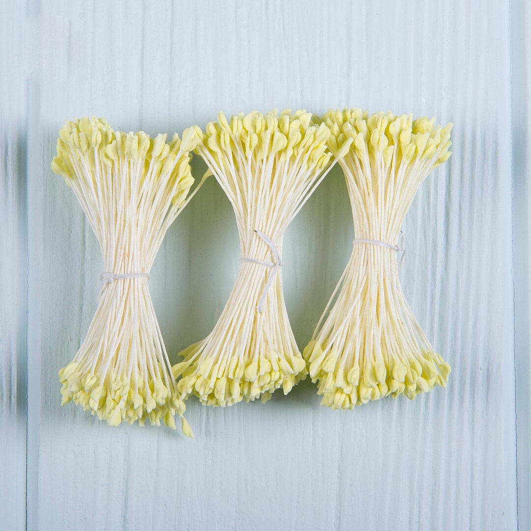 Japanese Yellow Double Bramble Stamens - L-size, 3 Bundles (432 Pieces ...