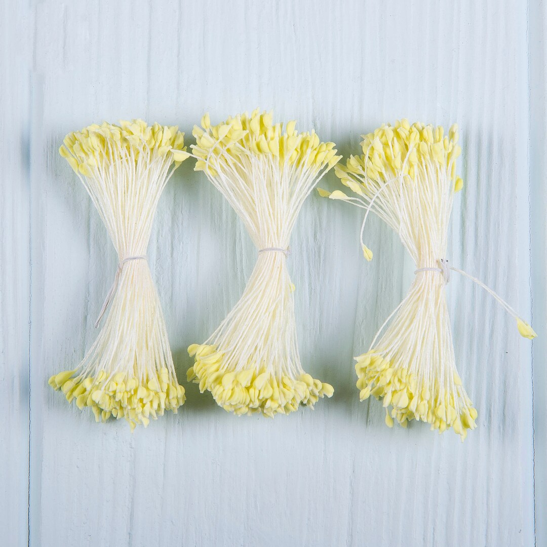 Japanese Yellow Double Cotton Thread Bramble Stamens - Extra Small, 3 ...