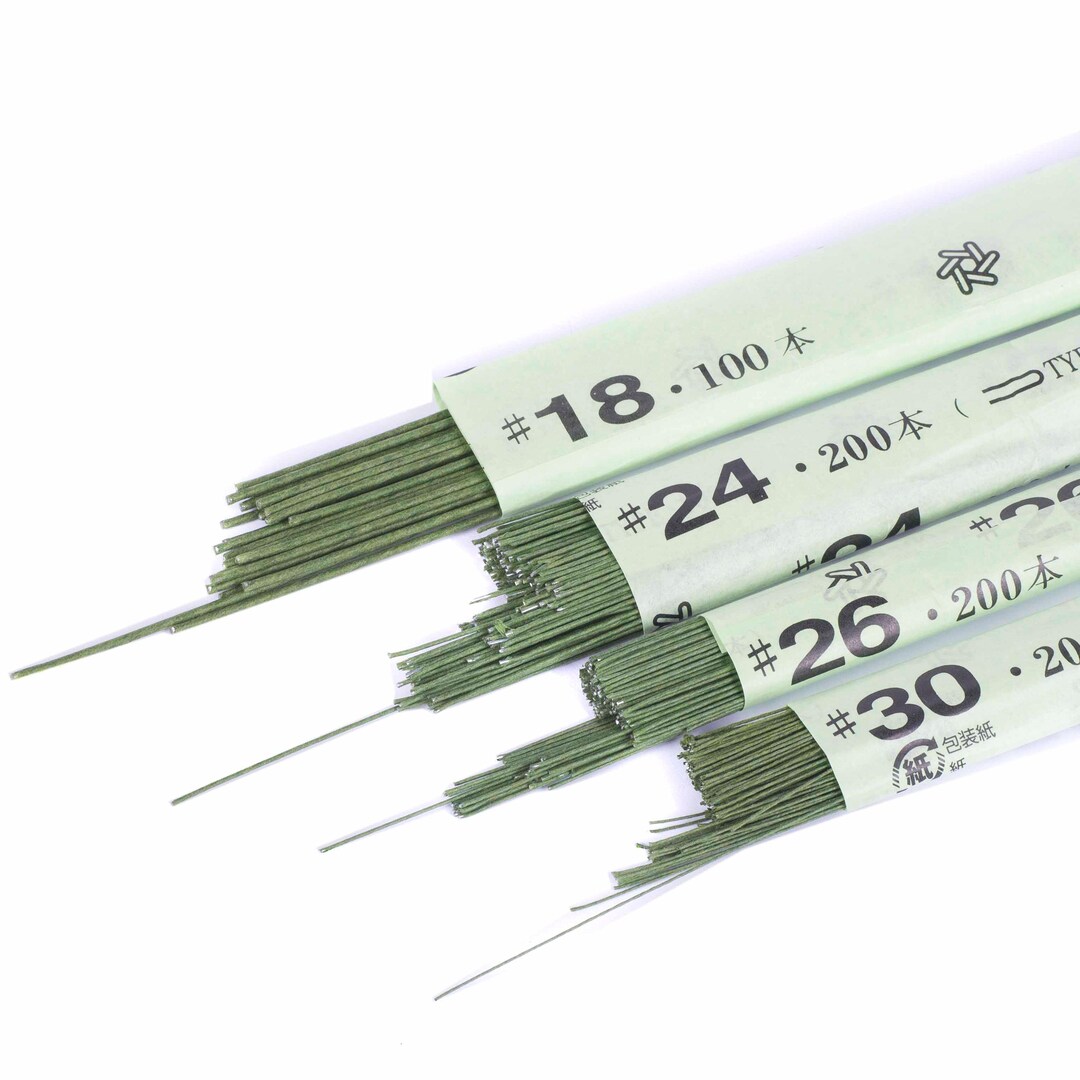 Japanese Floral Wire Papyrus Braided Wire 36 Cm (14 Inch) Length Green ...