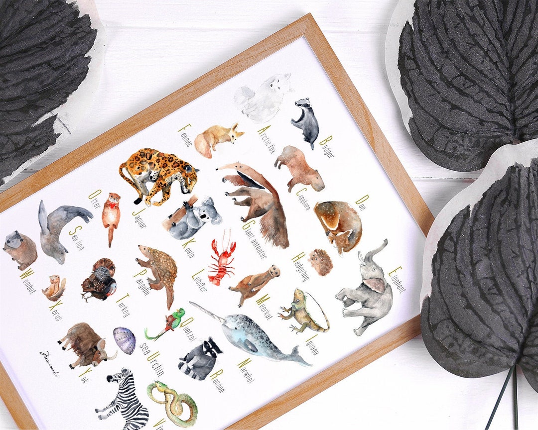 English Alphabet ABC Abbreviation Telecharger Printable Animals Baby ...